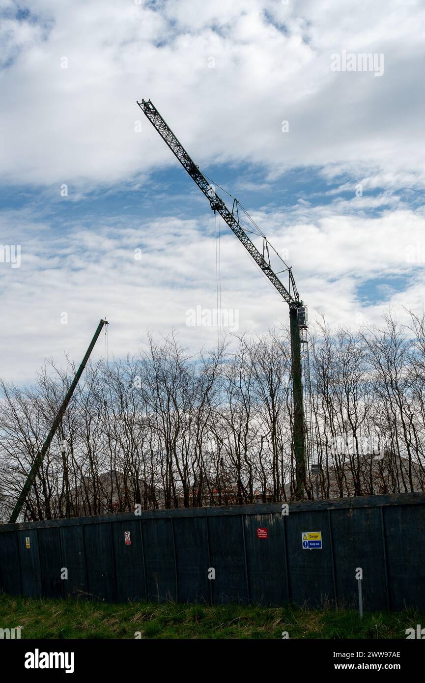 South Heath, UK. 21st March, 2024. HS2 are building an intervention ...