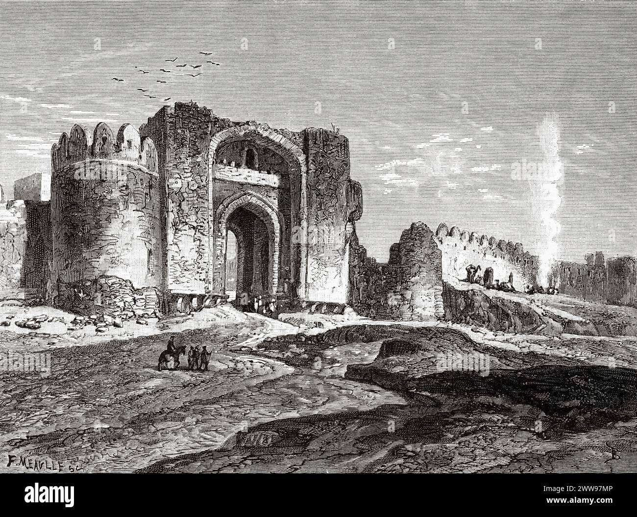 Attock Fort ruins built at Attock Khurd during the reign of Akbar from ...