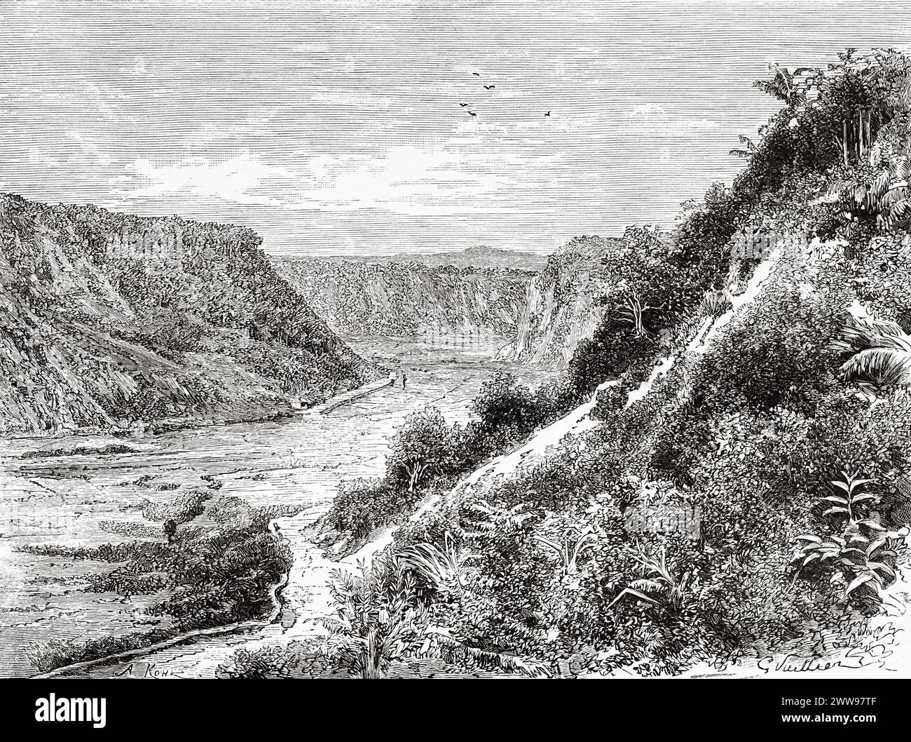 The Buffalo Hole, Alahan Panjang, Sumatra Island. Indonesia. Drawing by ...