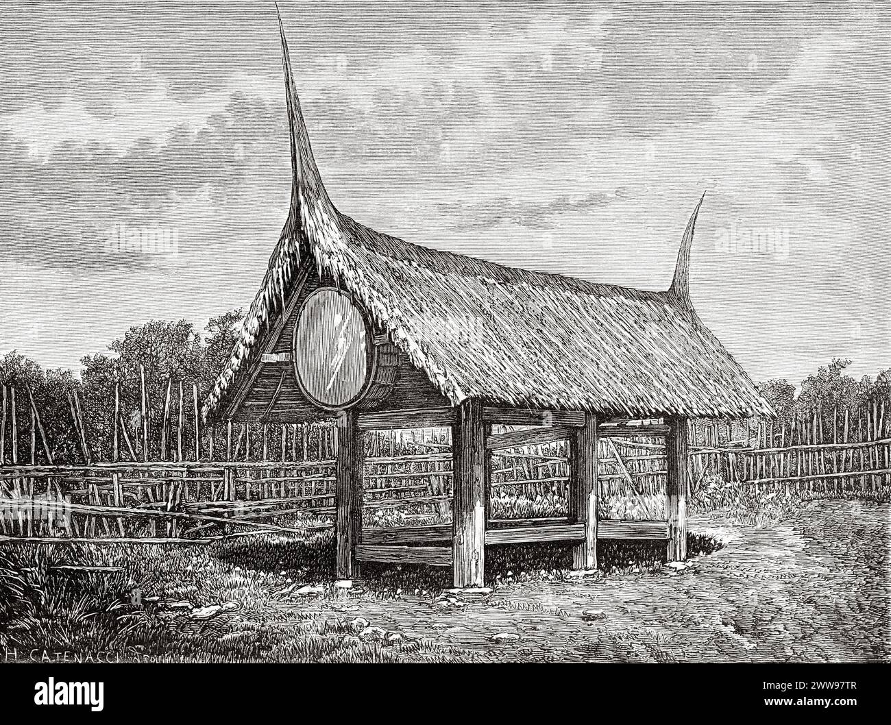 Taboo house in Si Lago, Padangse Bovenlanden, Sumatra Island. Indonesia ...
