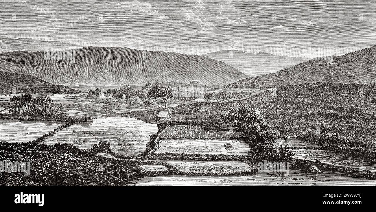 The valley of Goemanti with the kampongs Alahan Pandjang and Seliempat ...