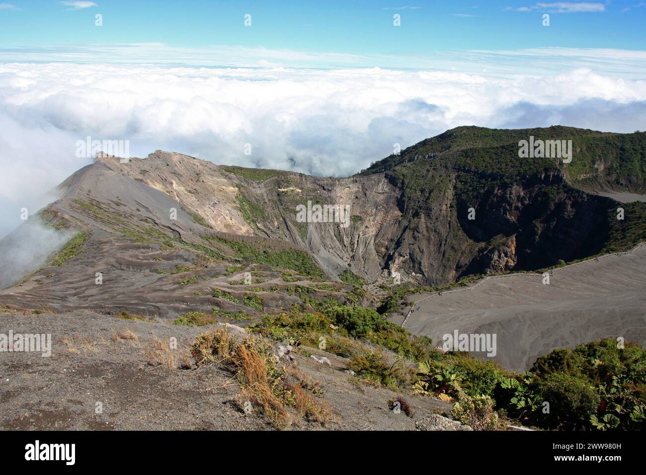 Irazu Volcano Caldera, Irazú Volcano national park or Parque Nacional ...