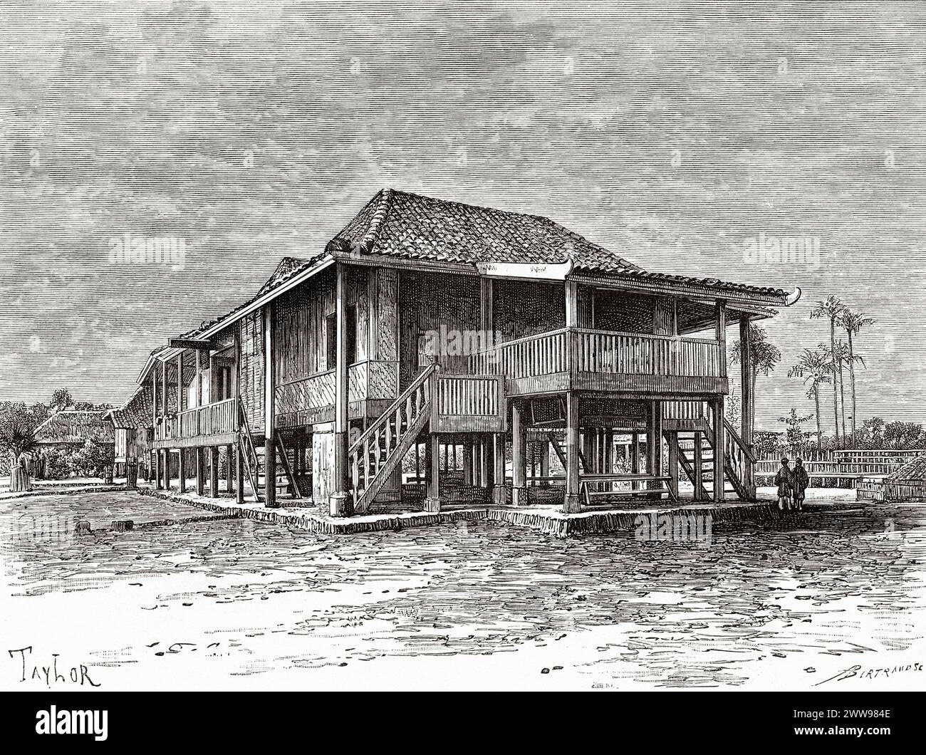 Controller's residence in Soeroelangoen, Rawas district, Sumatra Island ...