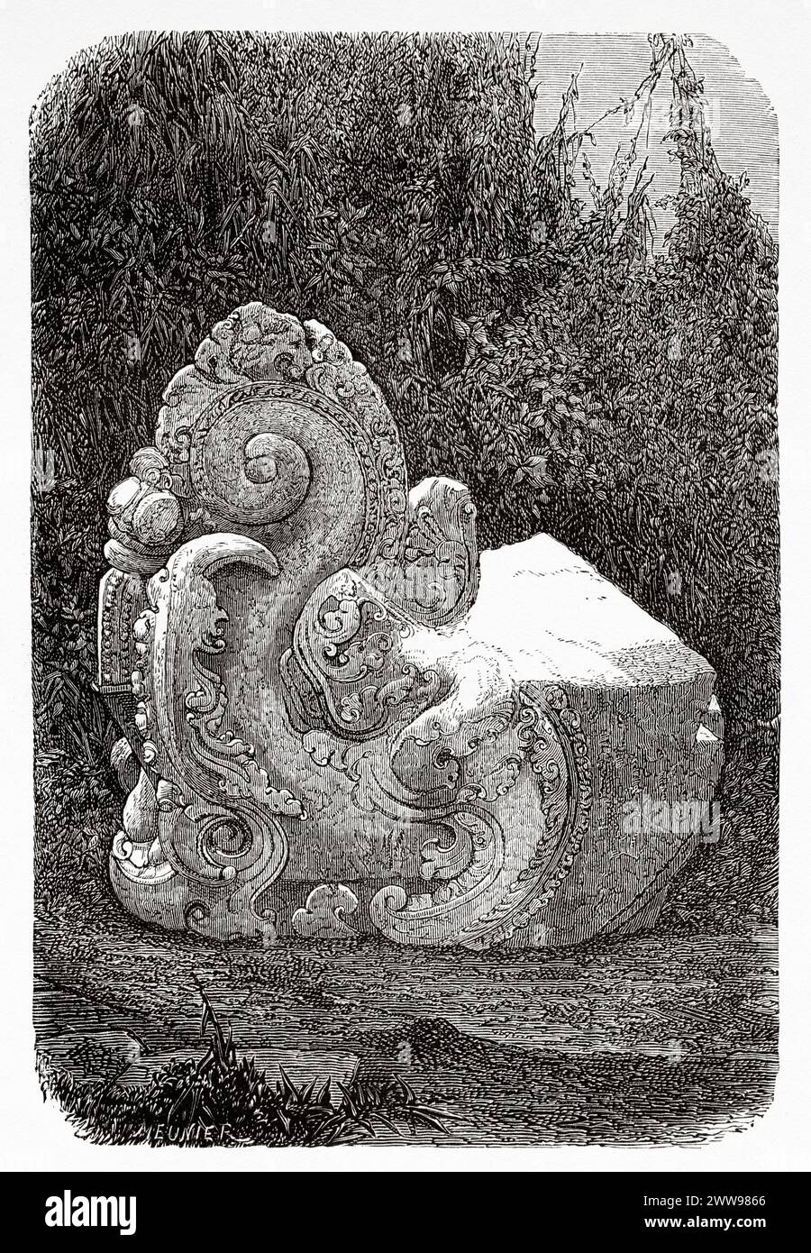 Relief of a hindu temple Cut Out Stock Images & Pictures - Alamy