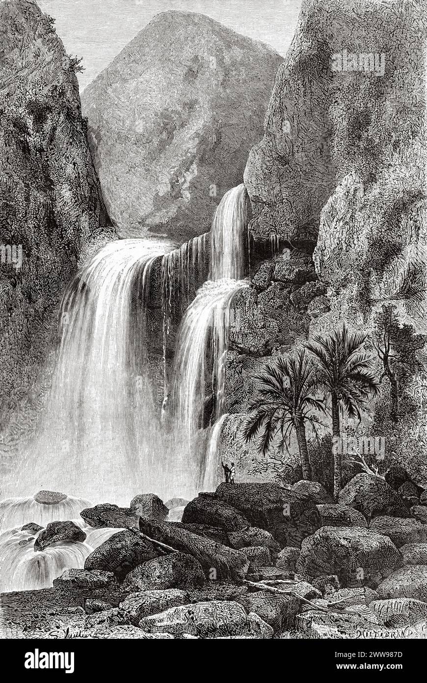 Tiati River Waterfall, Darien Isthmus, Republic of Panama. Central ...