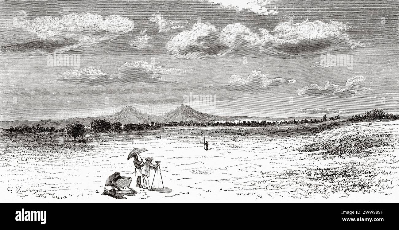 Topography operations in the savannas of San Bernardino, Republic of ...