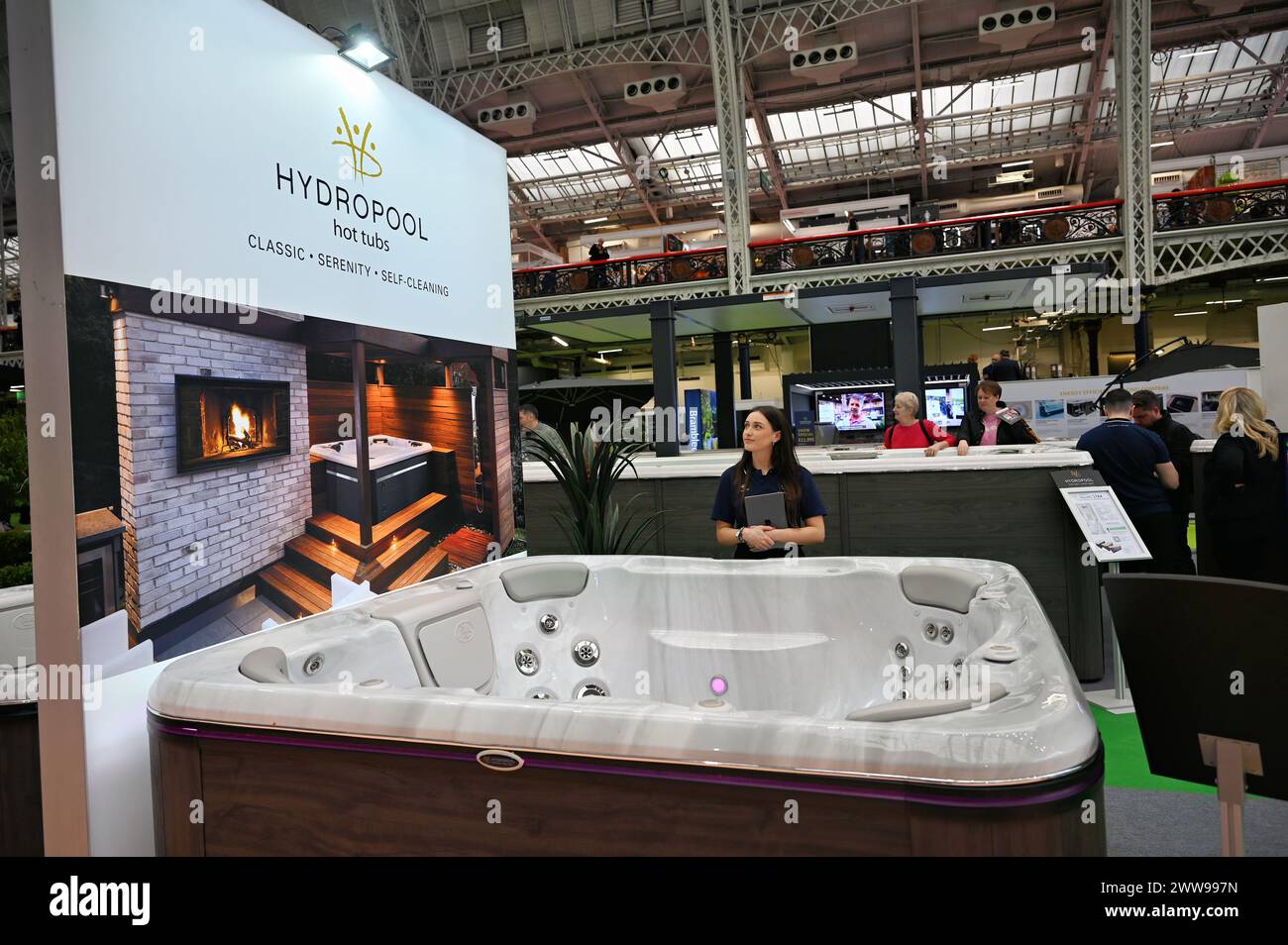 London, UK. 22nd Mar, 2024. Hydropool stalls are exhibiting at the The ...