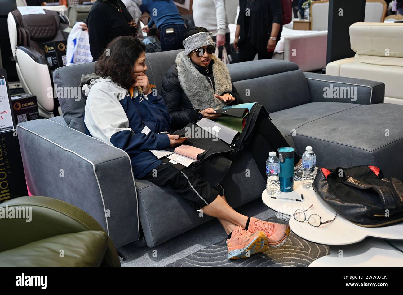 London, UK. 22 March 2024. Hundreds of stalls are exhibiting at the The ...