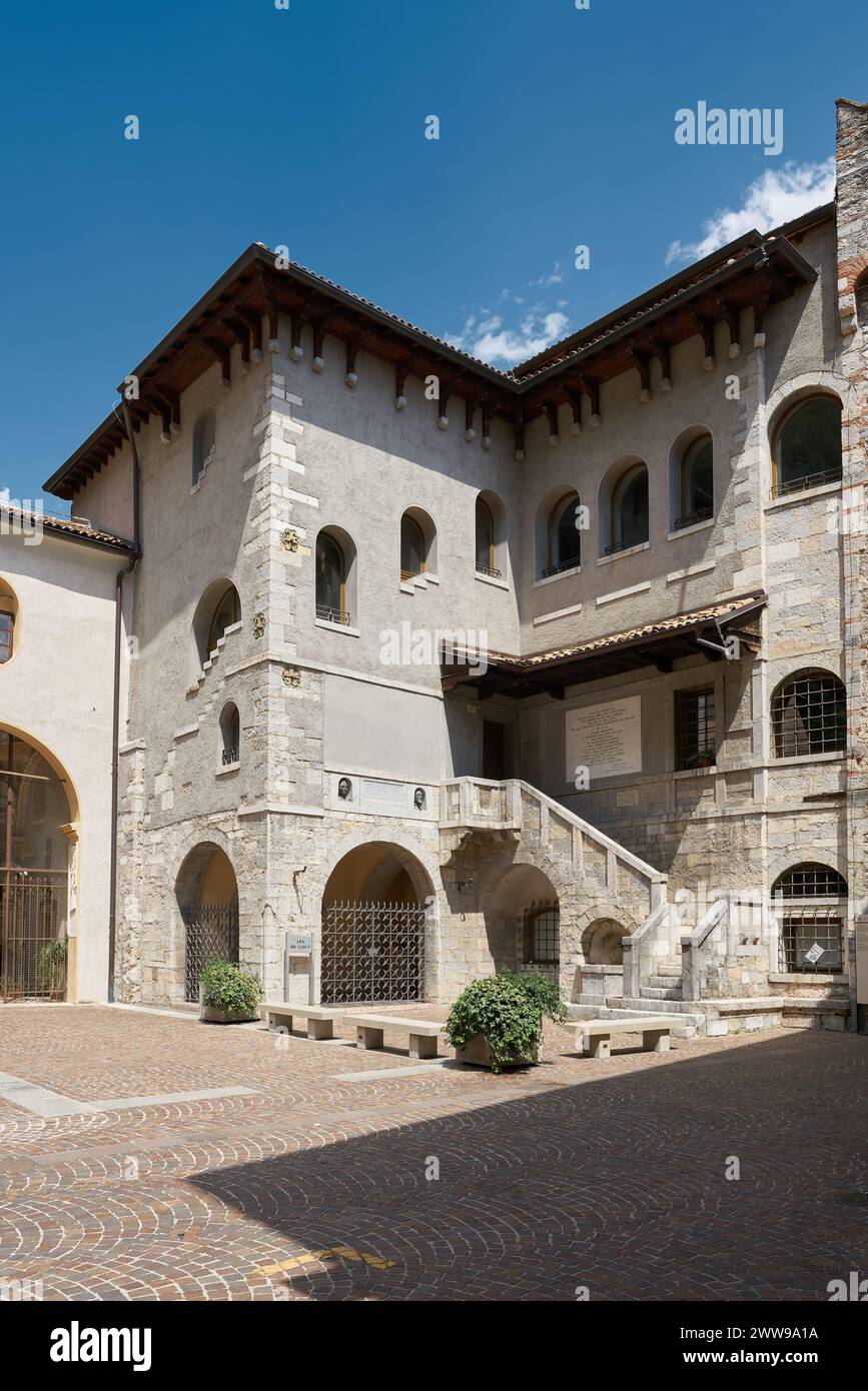 Historic buildings in Piazza San Rocco in the old town of Riva del ...
