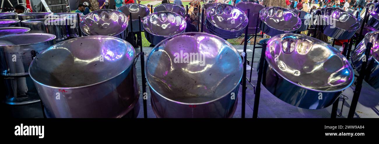 Instrument called Steel Pan on World Steel Pan Day in Trinidad and ...