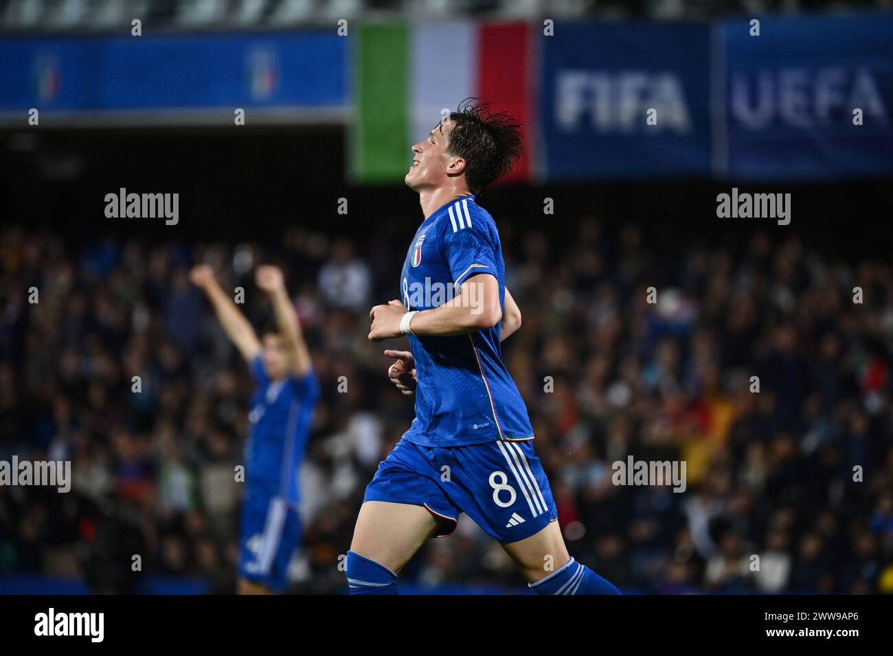 Cesena, Italia. 22nd Mar, 2024. Italy's Giovanni Fabbian celebrates ...