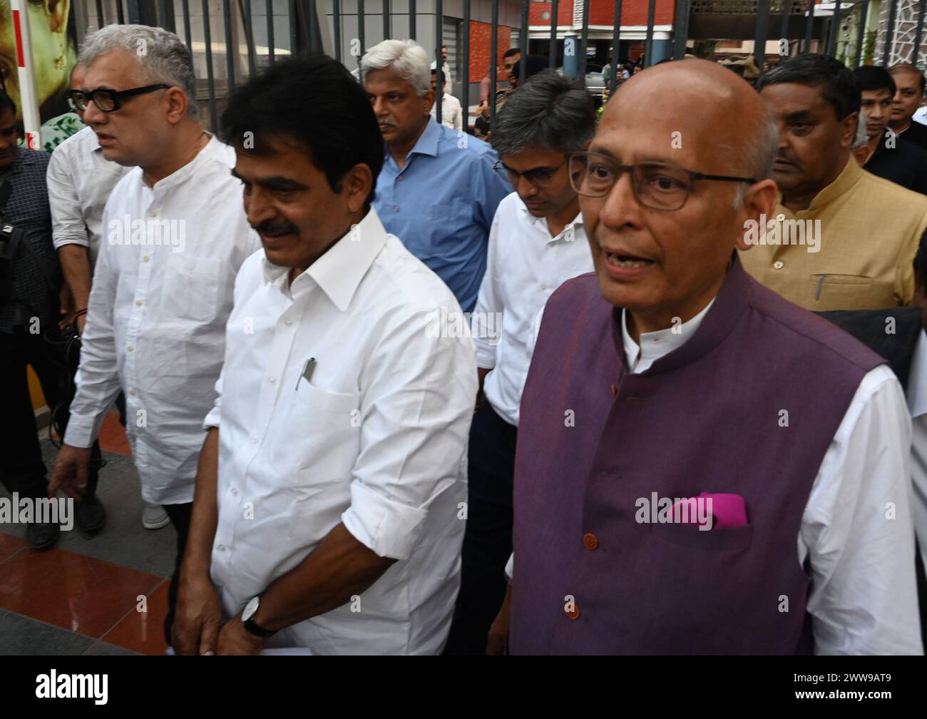 NEW DELHI, INDIA - MARCH 22: Congress Leader KC Venugopal, Dr Abhishek ...