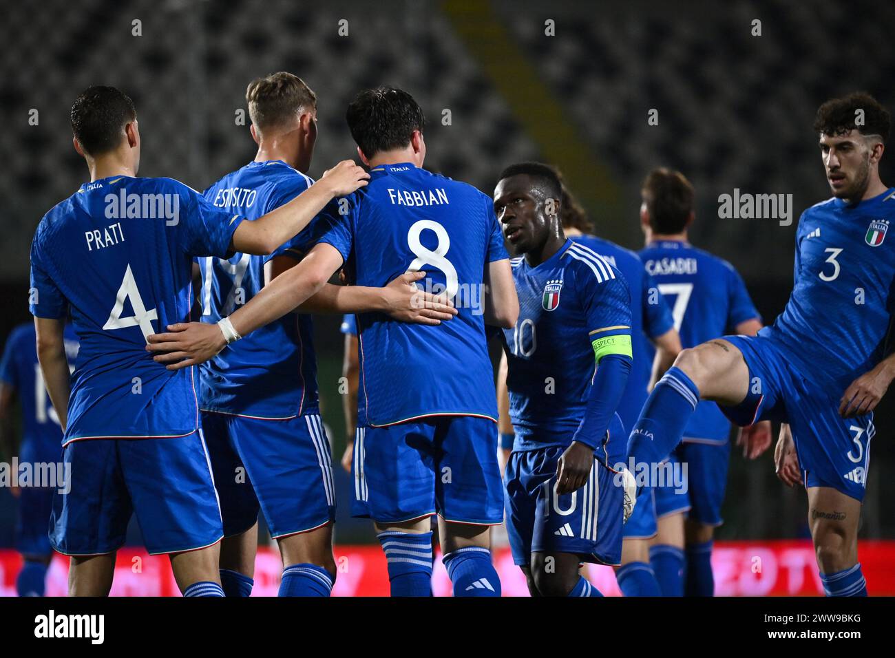 Cesena, Italia. 22nd Mar, 2024. Italy's Giovanni Fabbian celebrates ...