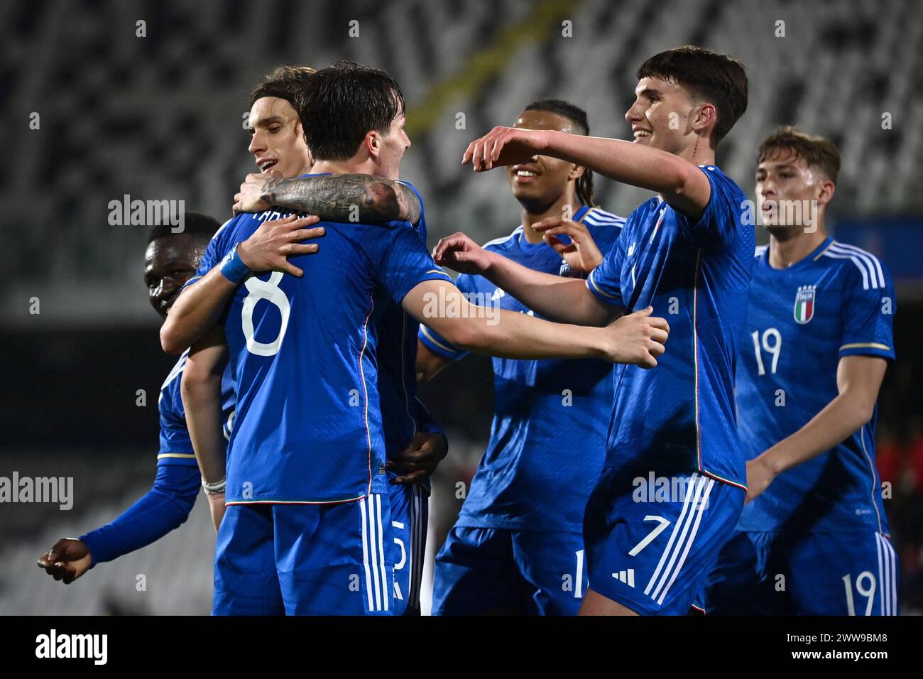 Cesena, Italia. 22nd Mar, 2024. Italy's Giovanni Fabbian celebrates ...