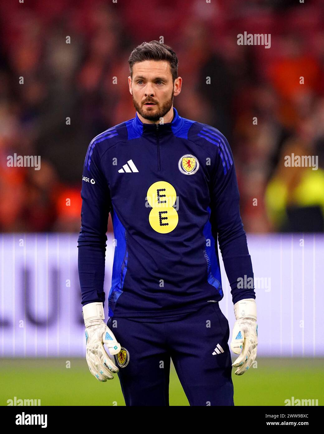 Scotland goalkeeper Craig Gordon during the pre-match warm up ahead of ...