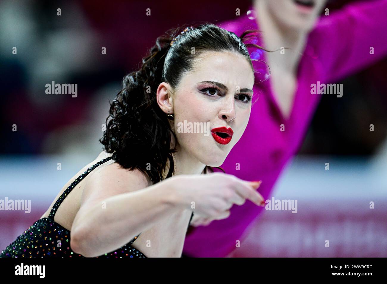 Adrienne CARHART & Oleksandr KOLOSOVSKYI (AZE), during Ice Dance Rhythm ...