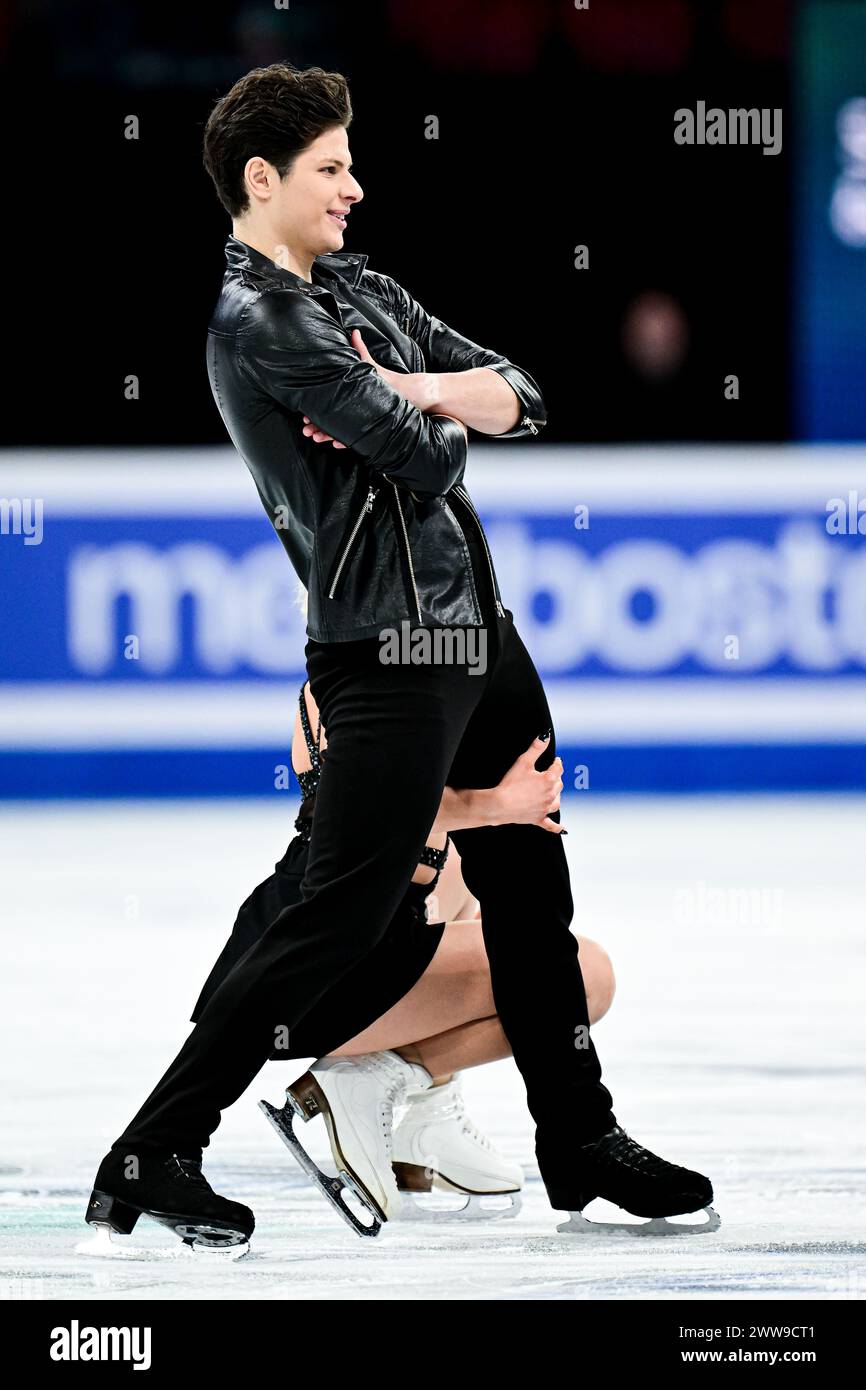 Solene MAZINGUE & Marko Jevgeni GAIDAJENKO (EST), during Ice Dance ...