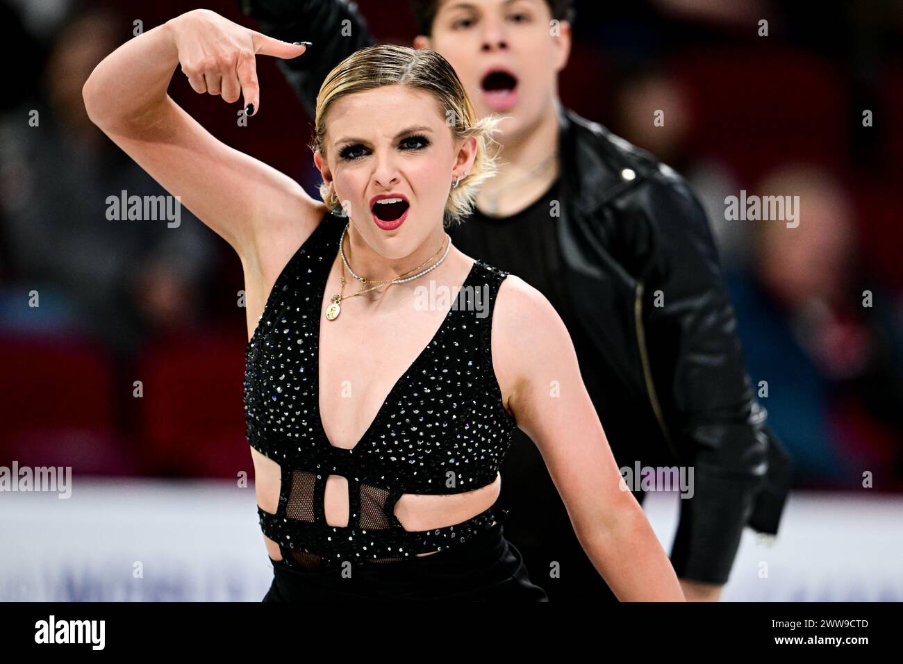 Solene MAZINGUE & Marko Jevgeni GAIDAJENKO (EST), during Ice Dance ...