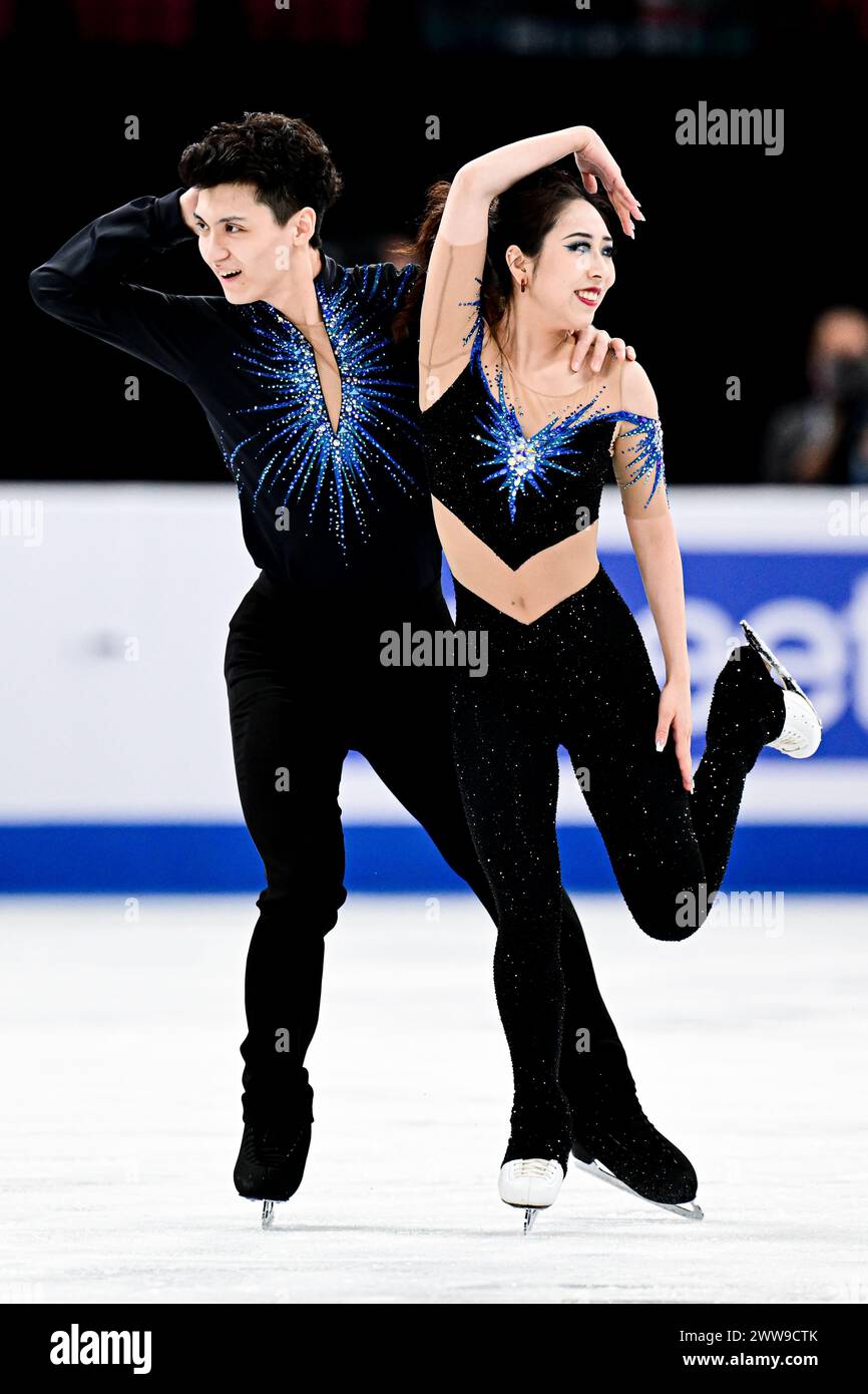 Xizi CHEN & Jianing XING (CHN), during Ice Dance Rhythm Dance, at the ...