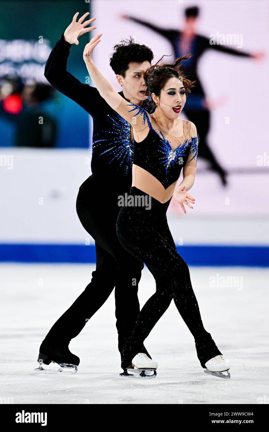 Xizi CHEN & Jianing XING (CHN), during Ice Dance Rhythm Dance, at the ...