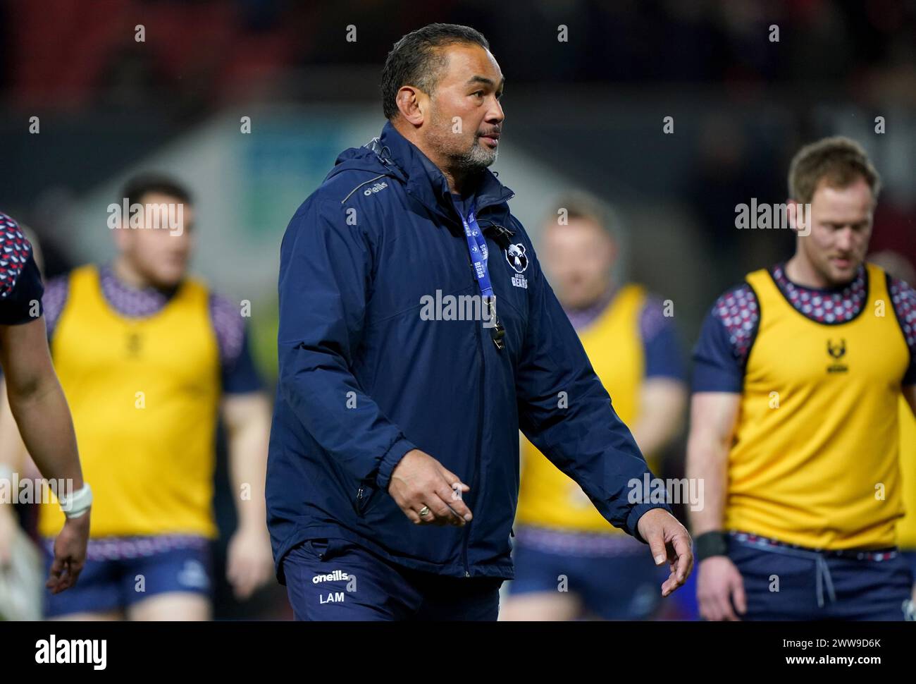 Bristol Bears' Director of Rugby Pat Lam on the pitch before the ...