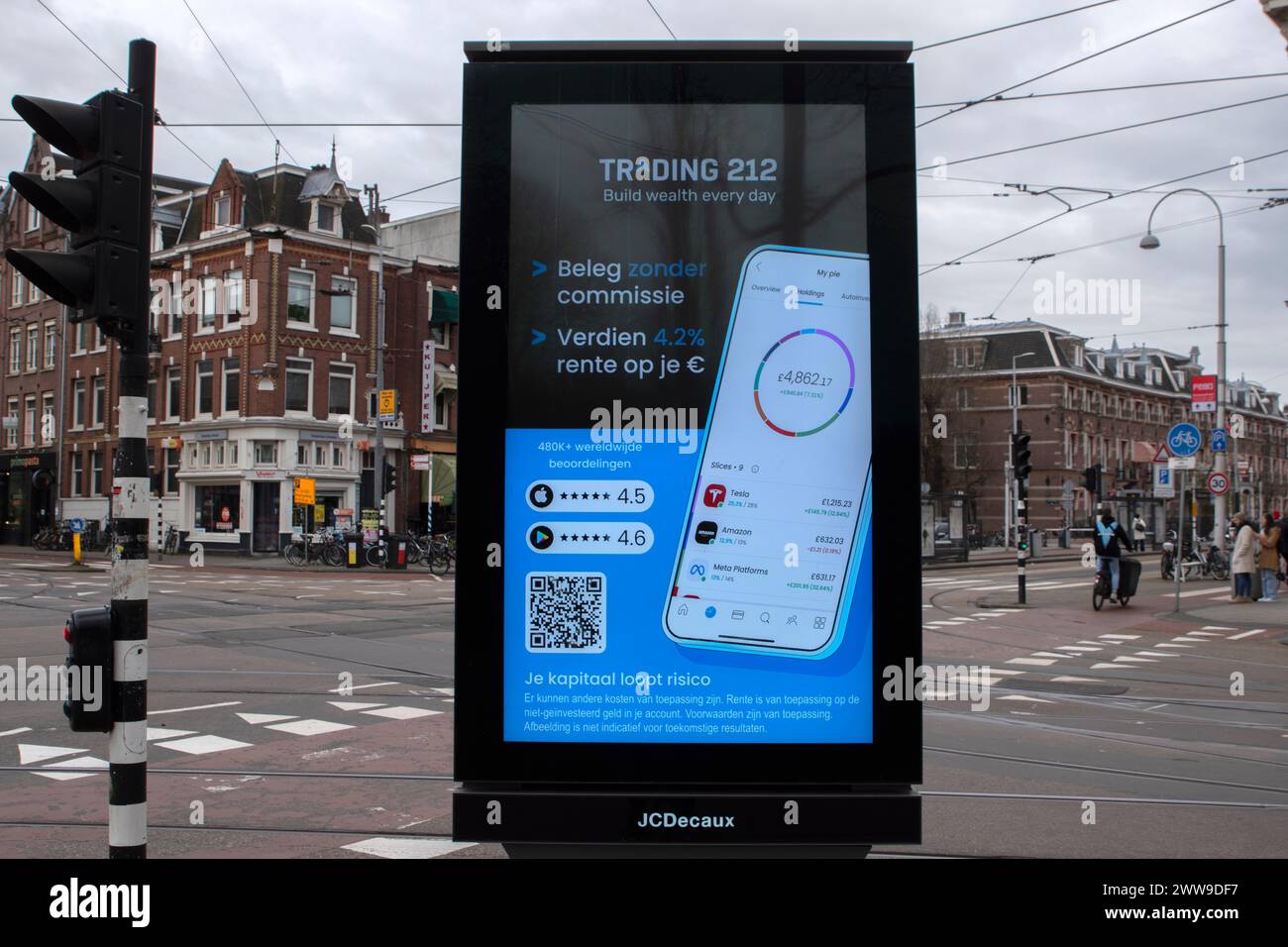 Billboard Trading 212 At Amsterdam The Netherlands 17-3-2024 Stock ...
