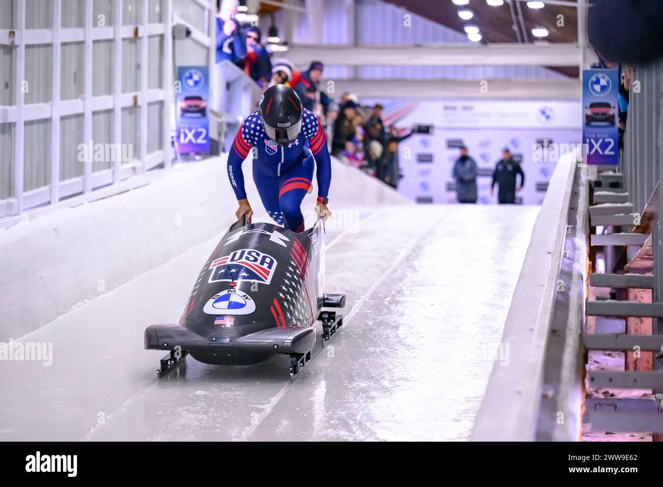 Lake Placid, New York, USA. 22nd Mar, 2024. ELANA MEYERS TAYLOR of USA ...