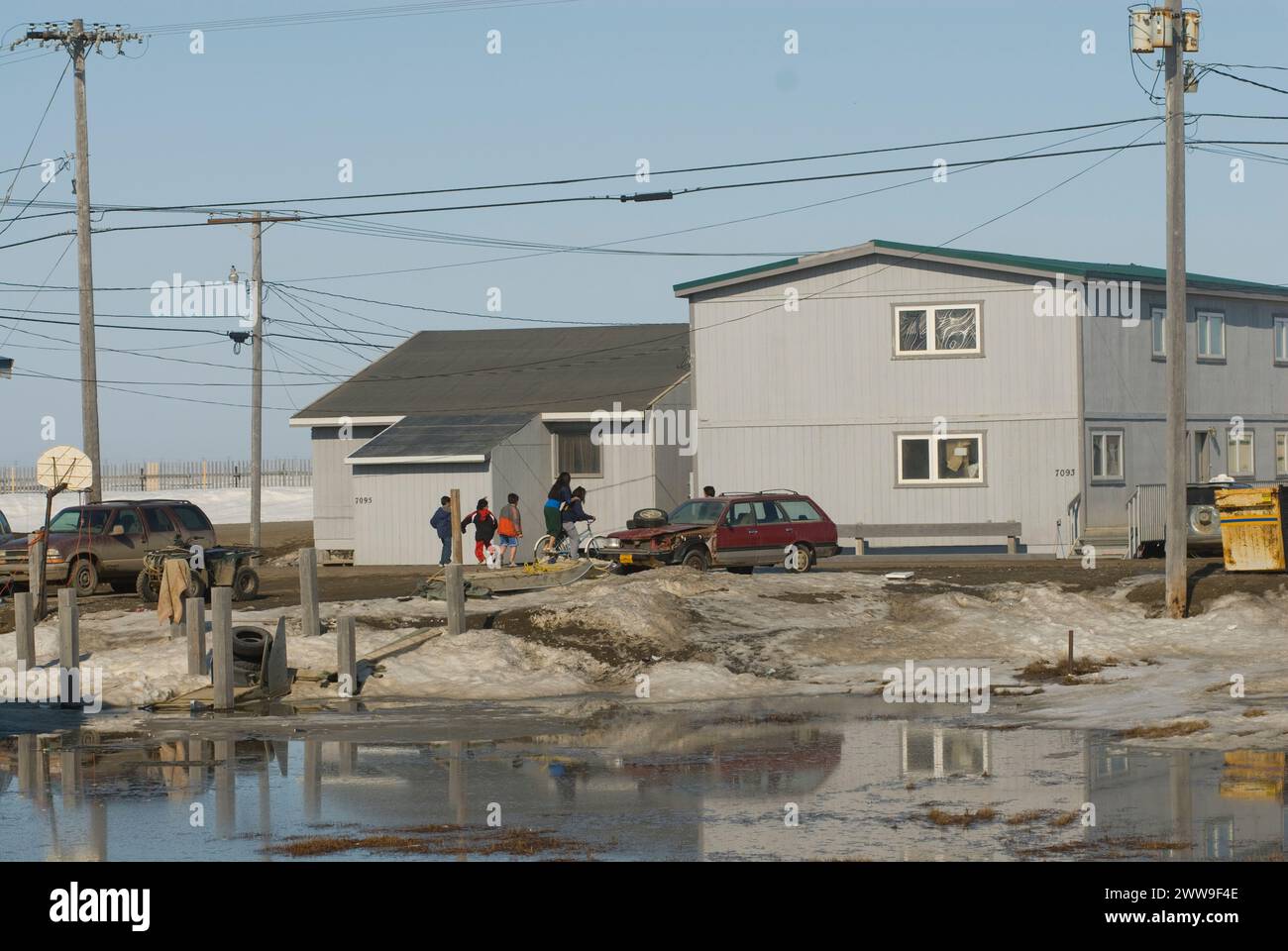 Inupiat home in the village of Barrow along the Arctic coast National ...