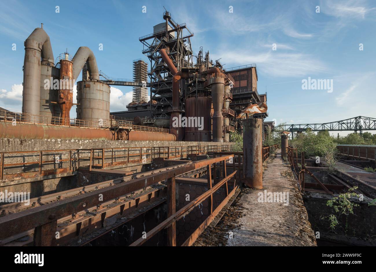 View of a historic blast furnace factory Stock Photo - Alamy