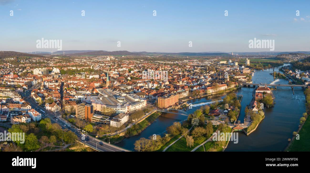 Hamelin town river weser lower hi-res stock photography and images - Alamy
