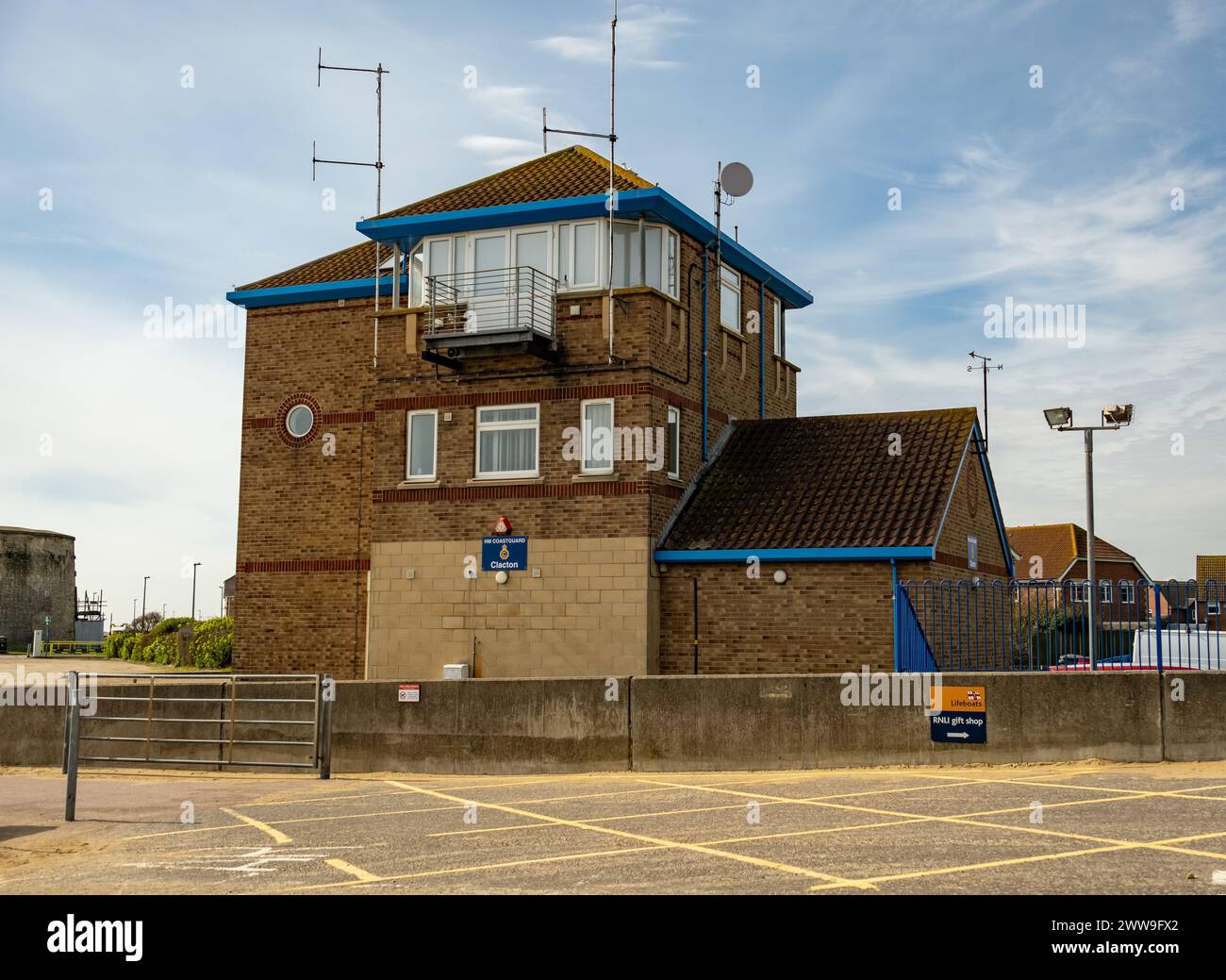 Clacton-on-Sea, Essex, UK – March 2024. Exterior of the HM Coastguard ...