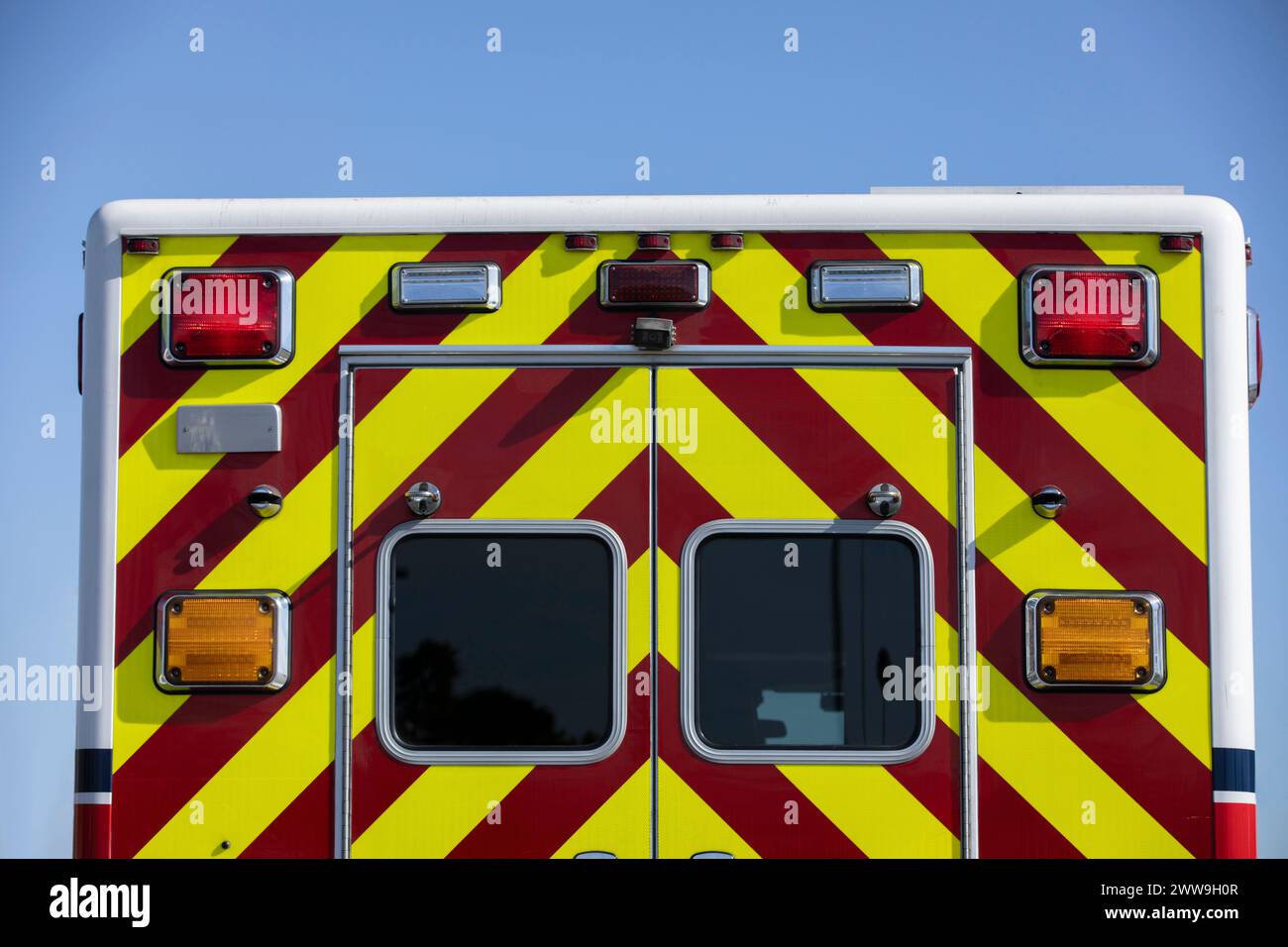 Ambulance rear back view hi-res stock photography and images - Alamy
