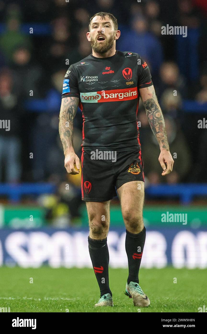 Daryl Clark of St. Helens during the Betfred Challenge Cup Sixth Round ...