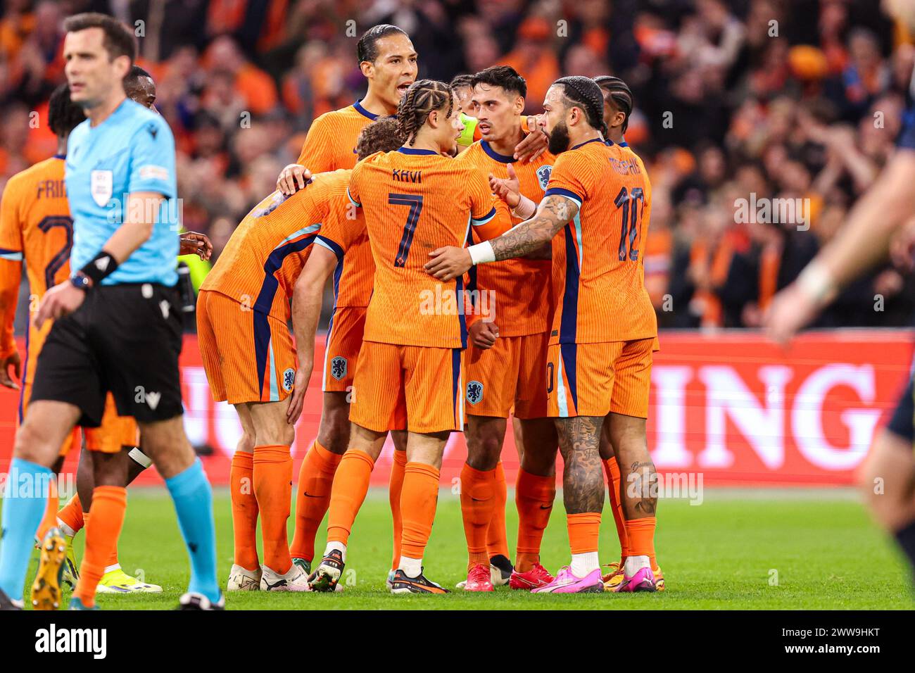 AMSTERDAM, NETHERLANDS - MARCH 22: players of Netherlands, Tijjani ...