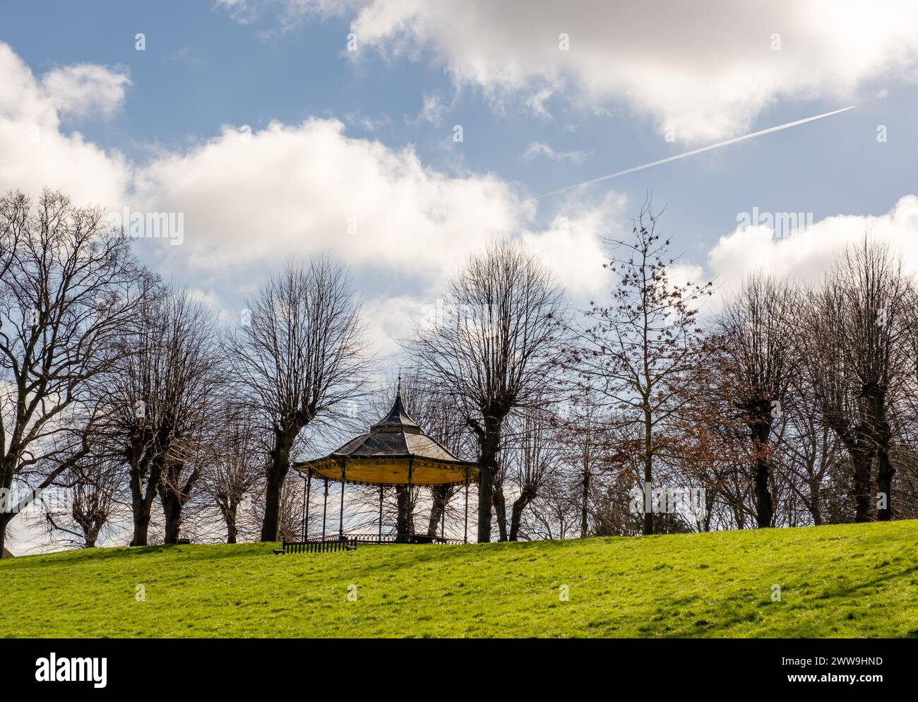 Wooden bandstand or pavilion in a public park Stock Photo - Alamy