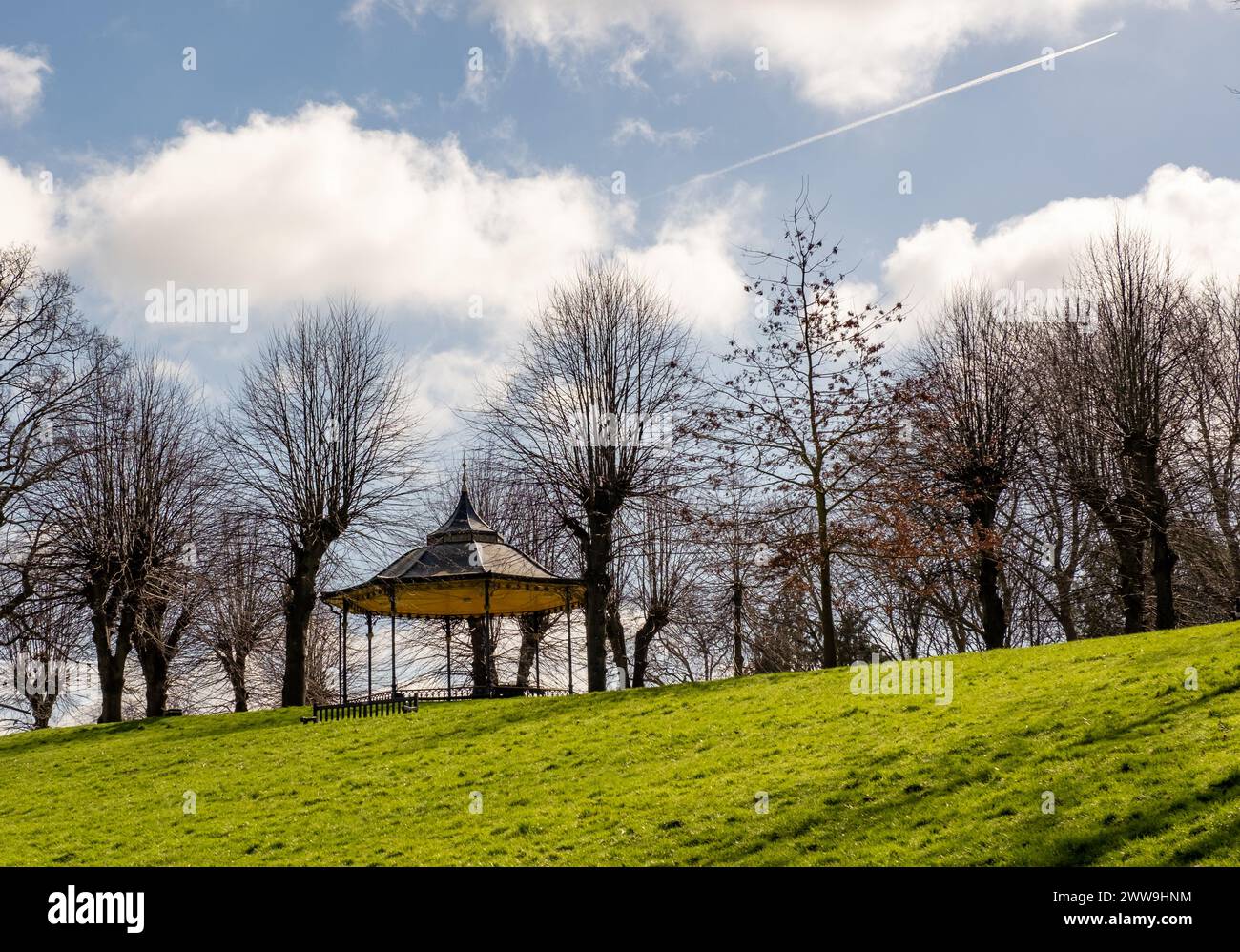 Wooden bandstand or pavilion in a public park Stock Photo - Alamy