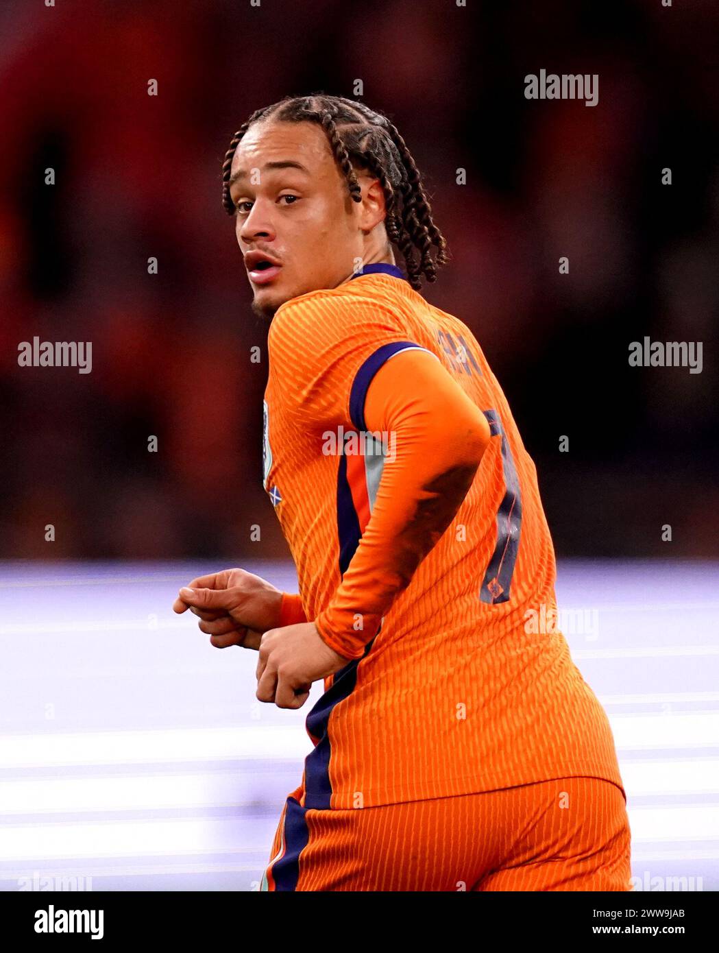 Netherlands' Xavi Simons during an international friendly match at the ...