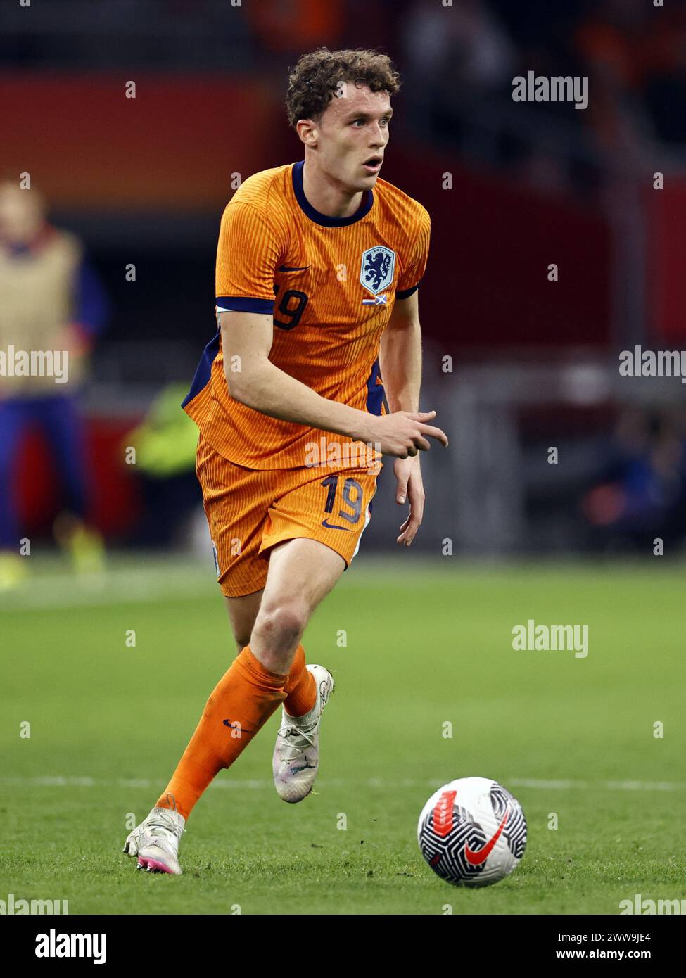 AMSTERDAM - Mats Wieffer of Holland during the friendly Interland match ...