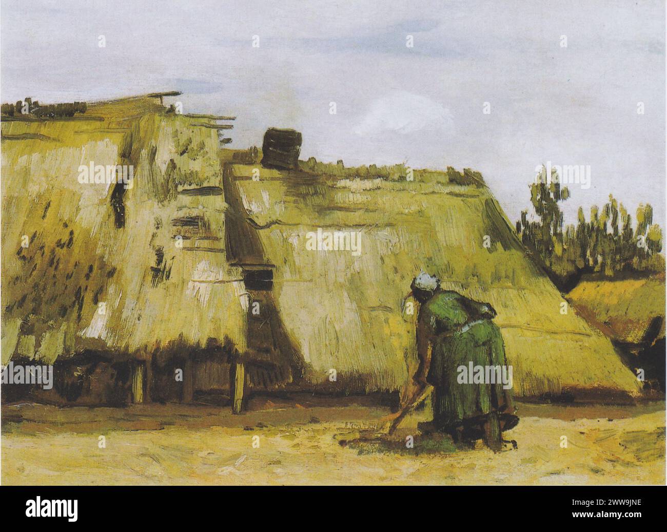 Peasant Woman Digging in Front of Her Cottage, 1885, Art Institute of ...