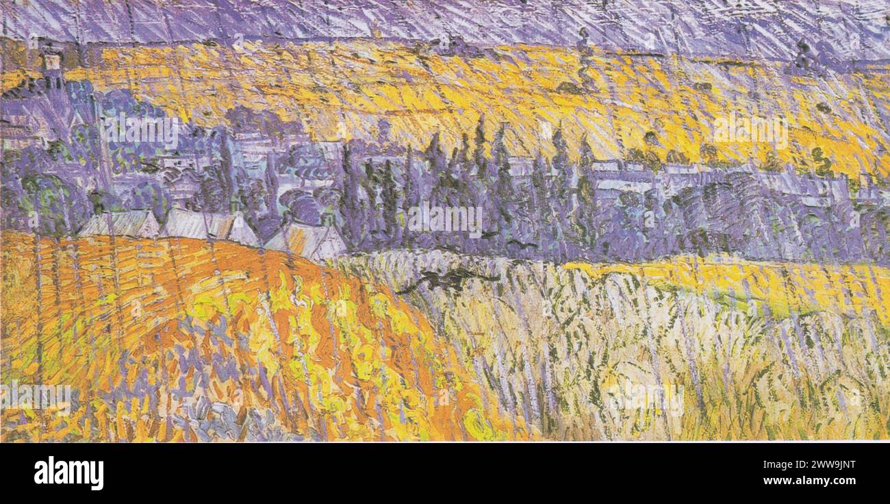 Landscape at Auvers in the Rain (F811), National Museum of Art, Cardiff ...