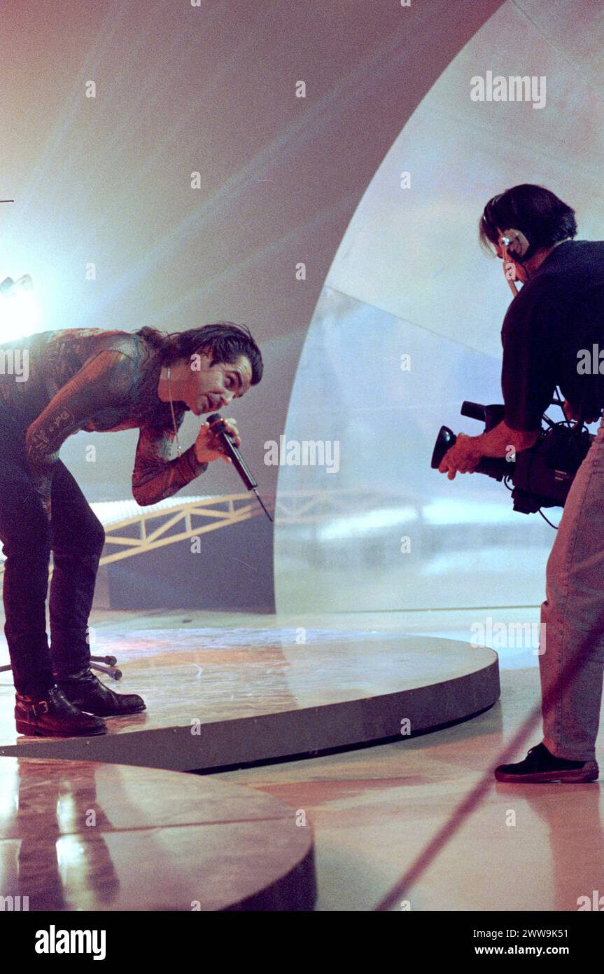 Milan Italy 05/04/1997 : Piero Pelù, Italian singer of the rock group ...