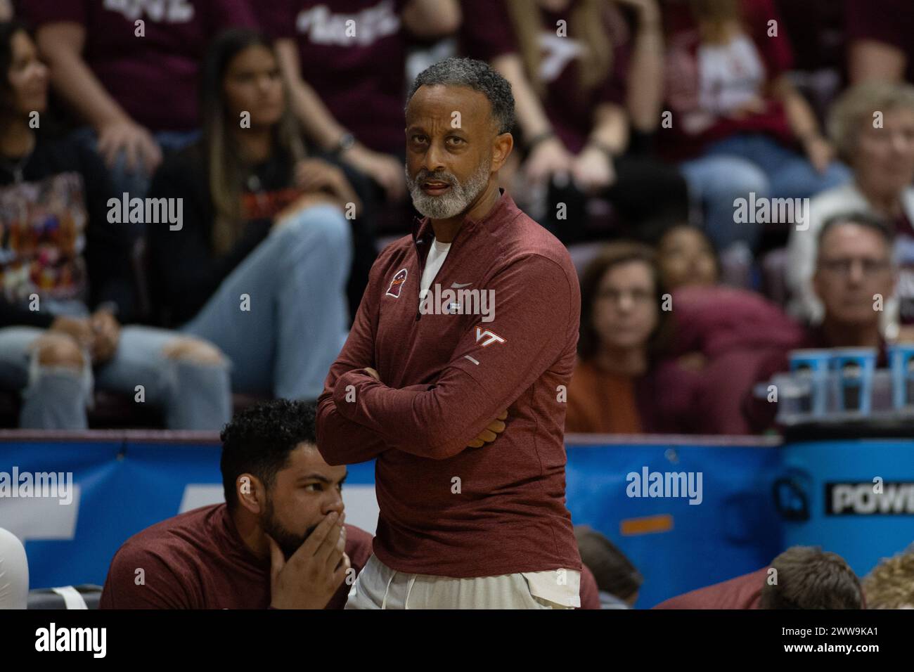 Blacksburg, VA, USA. 22nd Mar, 2024. Virginia Tech Hokies head coach ...