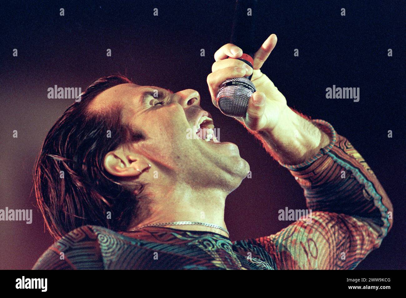 Napoli Italy 31/08/1997 : Piero Pelù, Italian singer of the rock group ...