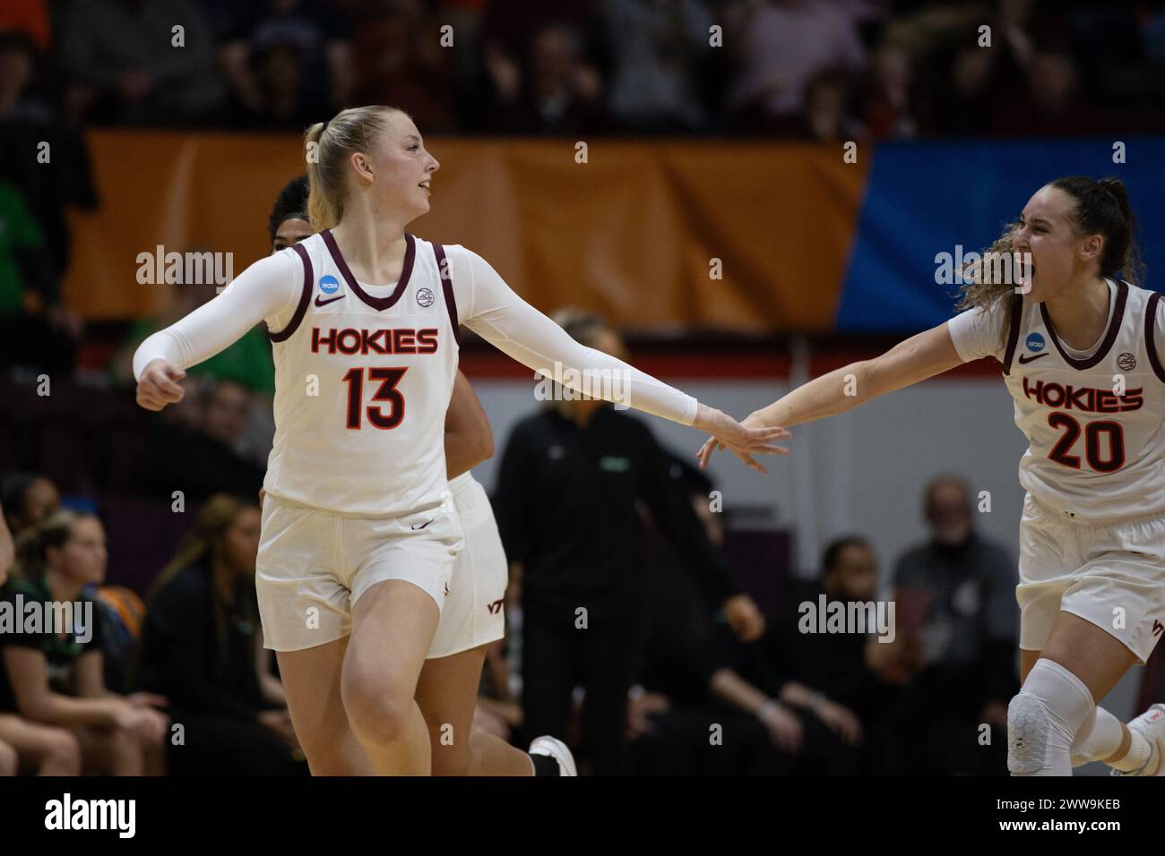 Blacksburg, VA, USA. 22nd Mar, 2024. Virginia Tech Hokies guard Olivia ...