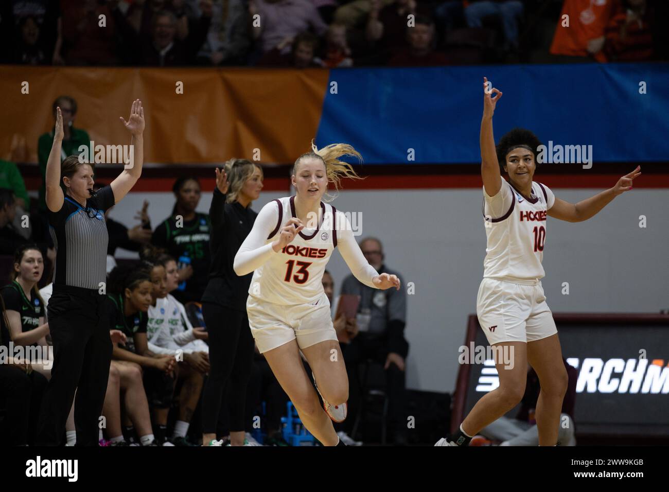 Blacksburg, VA, USA. 22nd Mar, 2024. Virginia Tech Hokies forward Carys ...
