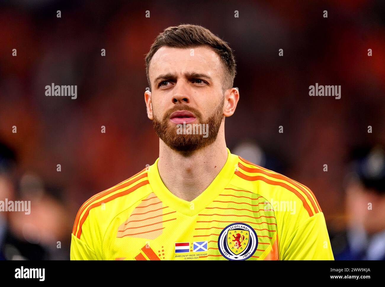Scotland goalkeeper Angus Gunn ahead of a international friendly match ...