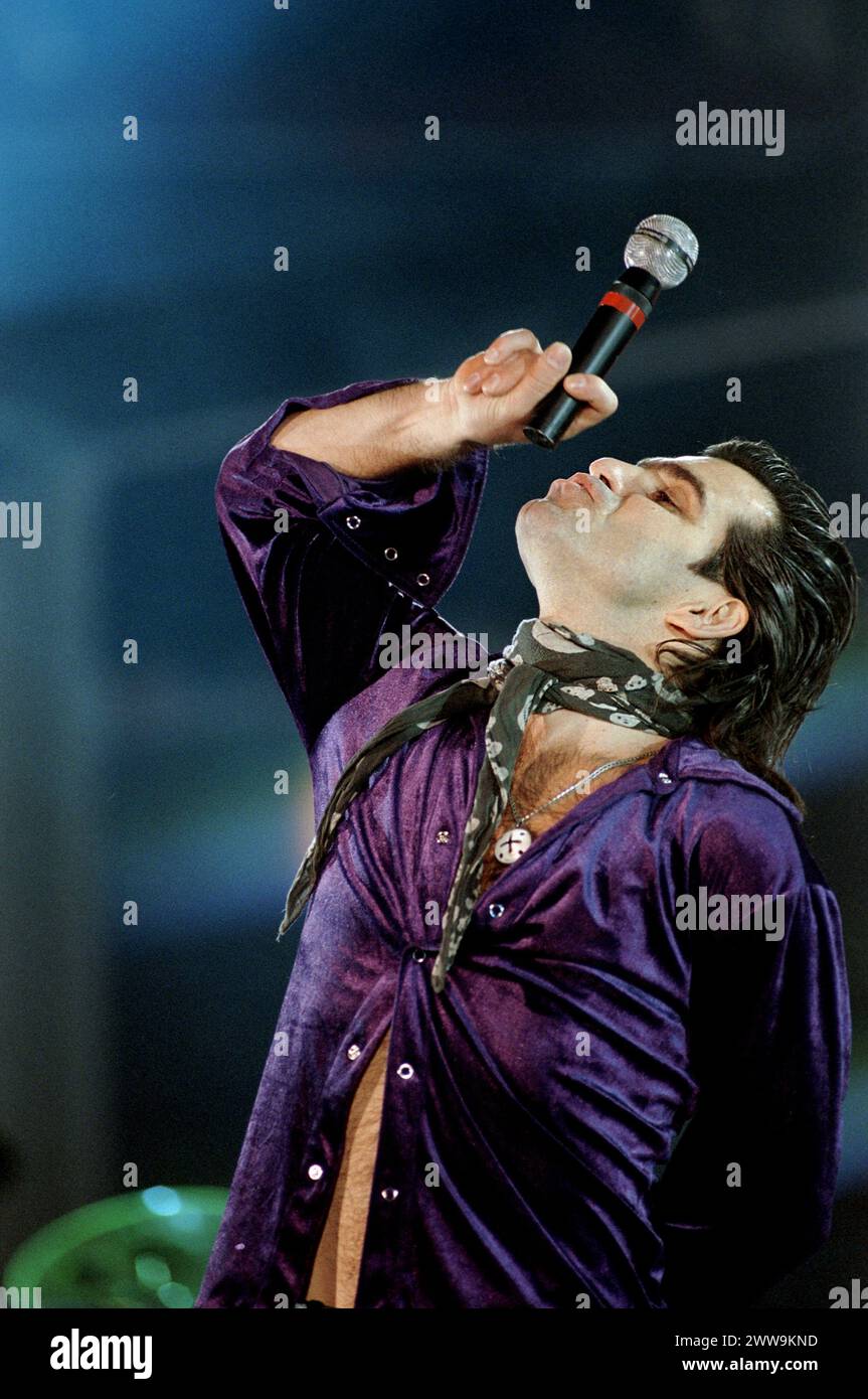 Mantova Italy 31/05/1997 : Piero Pelù, Italian singer of the rock band ...