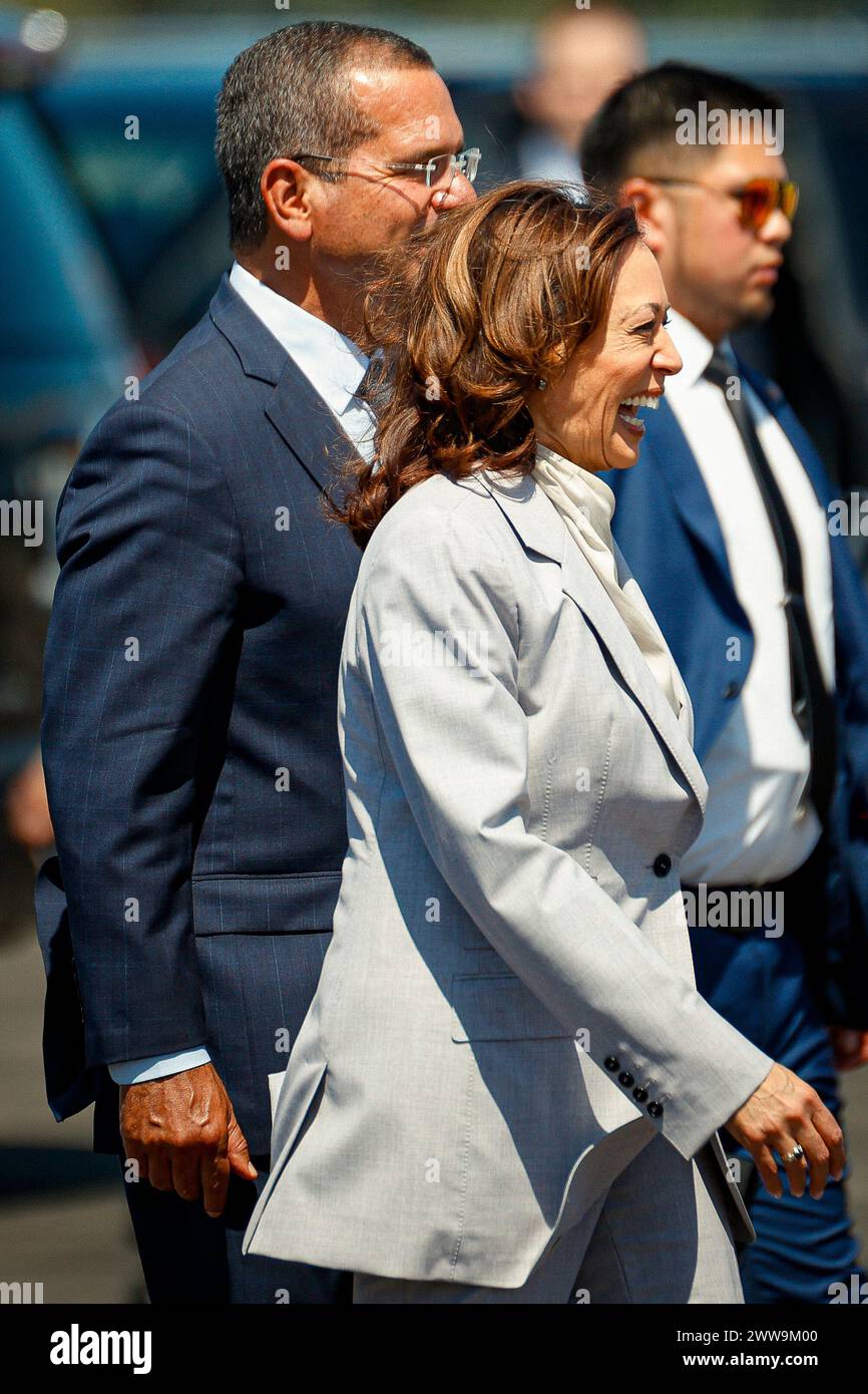 U.S. Vice President Kamala Harris and the Governor of Puerto Rico Pedro ...