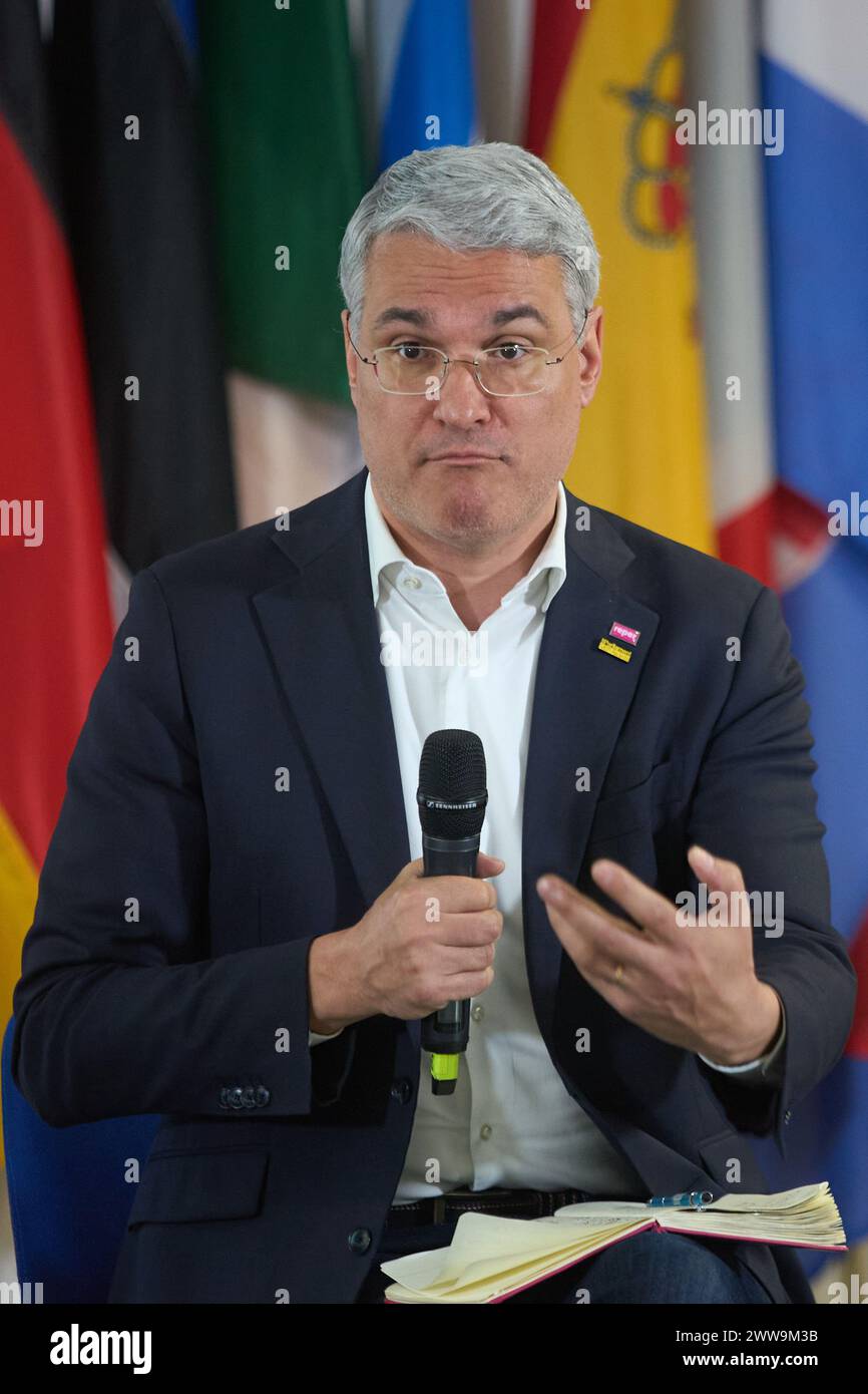 Bucharest, Romania. 22th Mar, 2024: Dragos Pislaru, Romanian MEP and co ...