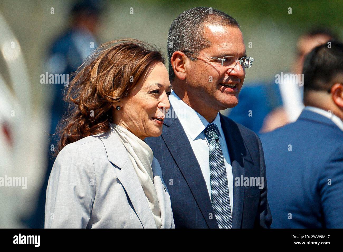 U.S. Vice President Kamala Harris and the Governor of Puerto Rico Pedro ...